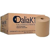 Fapsa Toalla de Papel en Rollo para Manos TR19601, Biodegradable, 6 ...
