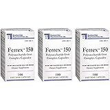 Amazon.com: Ferrex 150 Forte Capsules - 100 Count Blister Pack: Health ...