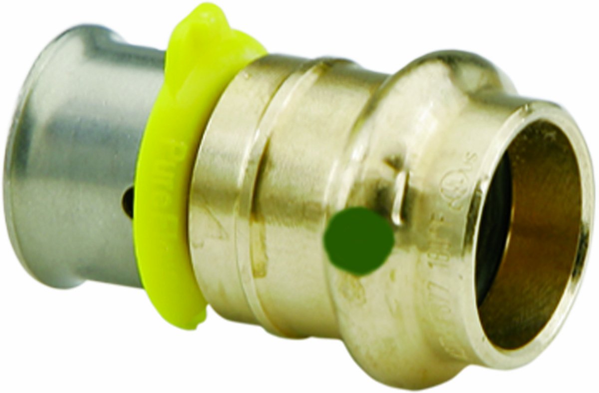 Viega 99630 PureFlow Zero Lead Bronze PEX Press ProPress Adapter with 3/4-Inch by 1/2-Inch Press ...