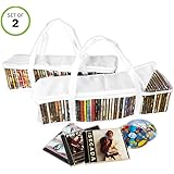 Amazon.com: DVD Storage Organizer - Classic Set Of 2 Storage Bags With ...
