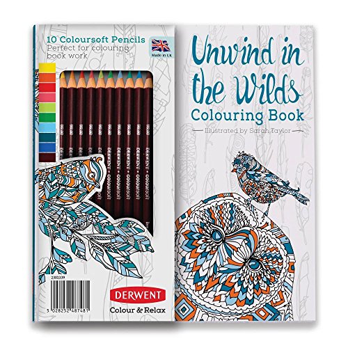 Adult Coloring Book and Coloursoft Colored Pencils: Color and Relax ...