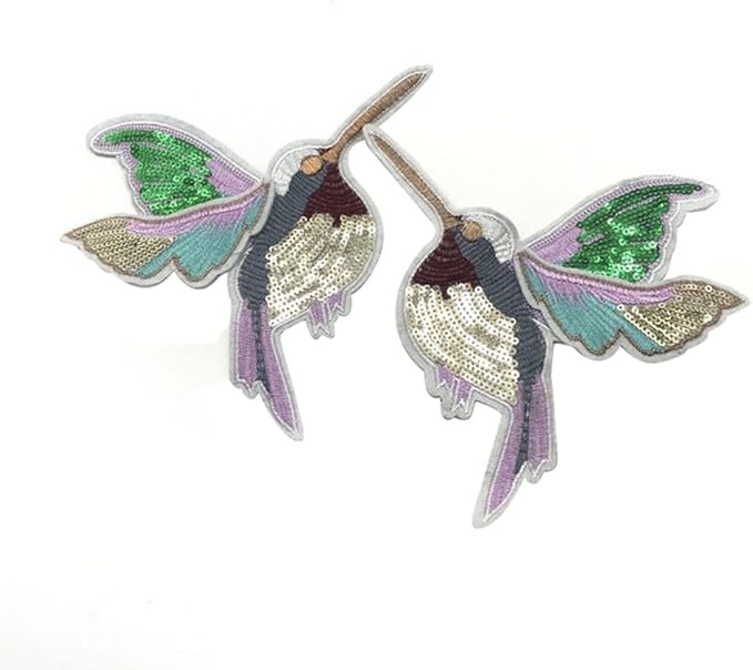Milopon Apliques Colibrí Pájaros en Lentejuelas Parche Patch Sticker ...