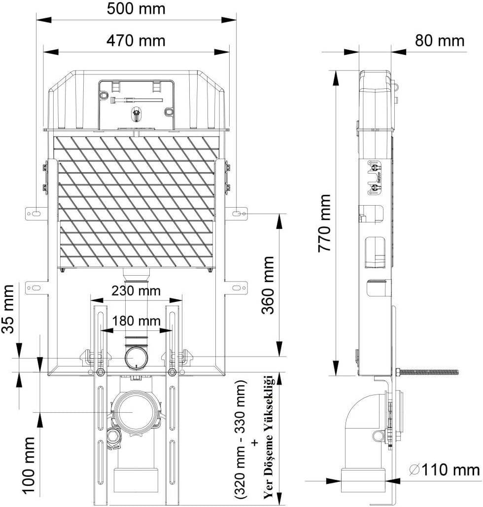 Frame Element Flush-Mounted WC Cistern ECO mounting Element Flush ...