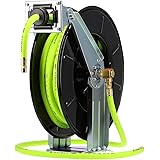 Amazon.com: Flexzilla Open Face Retractable Air Hose Reel, 3/8 in. x 50 ft., Heavy Duty ...