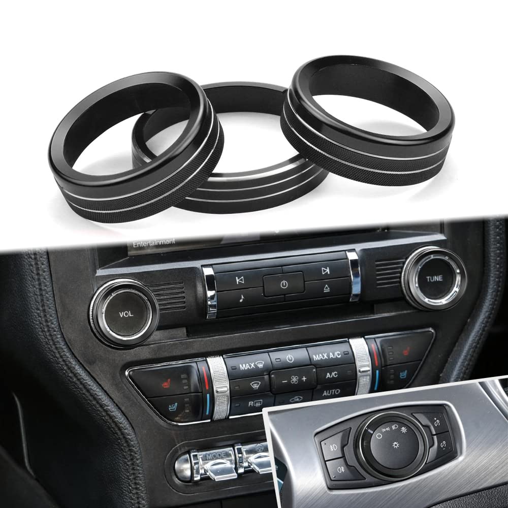 for Ford Mustang Headlight Switches Volume Tune Button Knob Cover ...