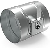 PATIKIL 6" HVAC Duct Manual Volume Damper, Metal Adjustment Airflow ...