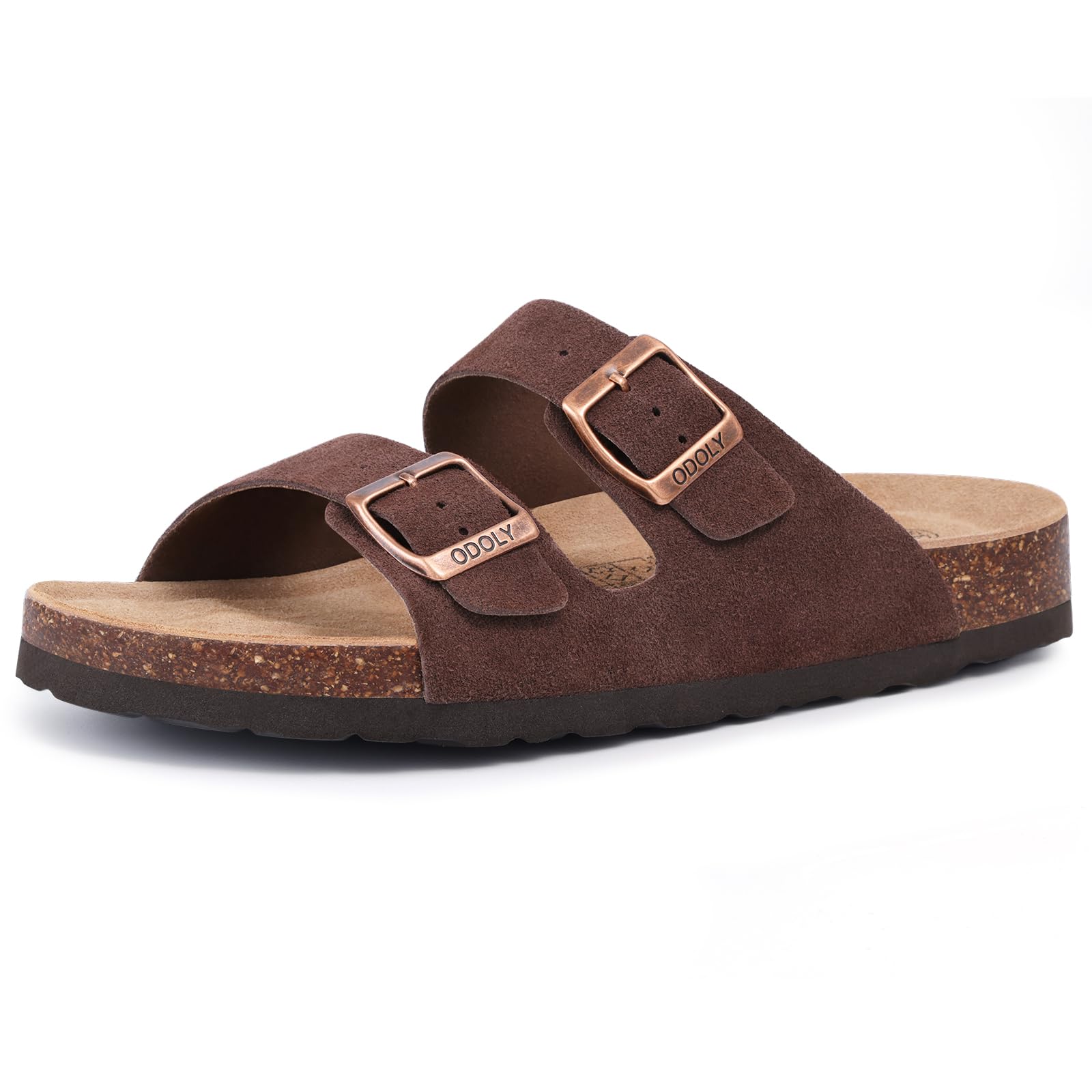 ODOLY Women's Cork Footbed Slide Sandal, Arch Support Summer Outdoor ...