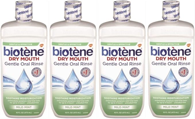 Biotene PBF Plaque Dissolving Mouthwash, 16-Ounce Bottles (Pack of 4 ...