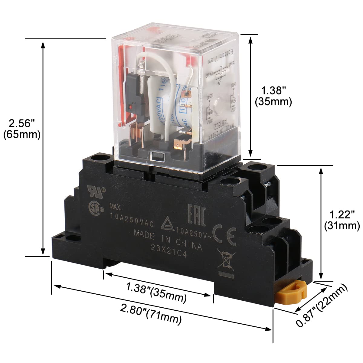 Mua Power Relay MY2N-GS AC 220V-240V Coil LED Indicator 8 pin terminal ...