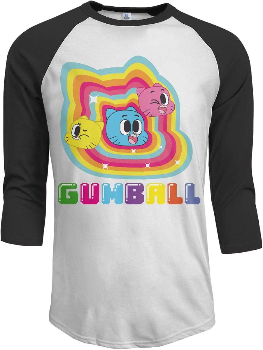 Amazon.com: Oifaemo The Amazing World of Gumball Mens Raglan 3/4 ...