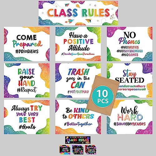 Mua 10 Classroom Expectations Poster Middle School - Classroom Rules ...