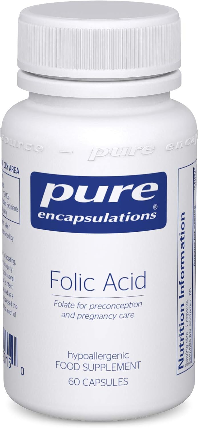 Pure Encapsulations - Folic Acid 800 UG - Folate for Preconception and ...
