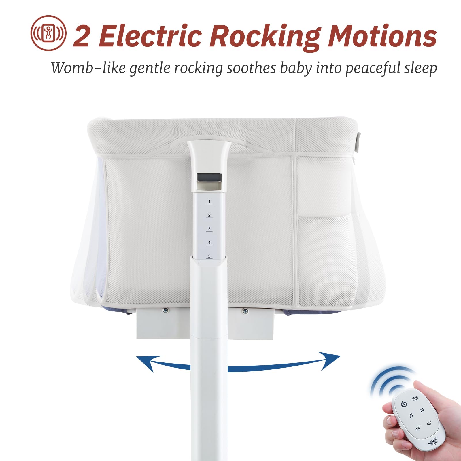 Mua VaVaSoo Rocking Bassinet for Baby Automatic Bedside Bassinet ...