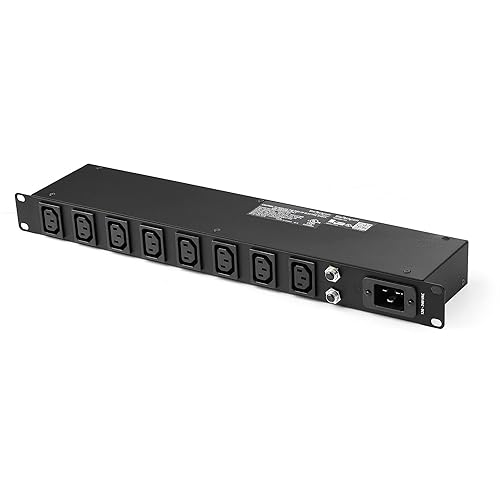 StarTech.com 1U 19 inch 8 Port Rack Mount PDU - IEC C13 Socket ...