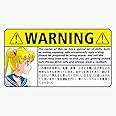 Amazon.com: Anime Warning Car Cute Vinyl Sticker Waterproof Bumper ...
