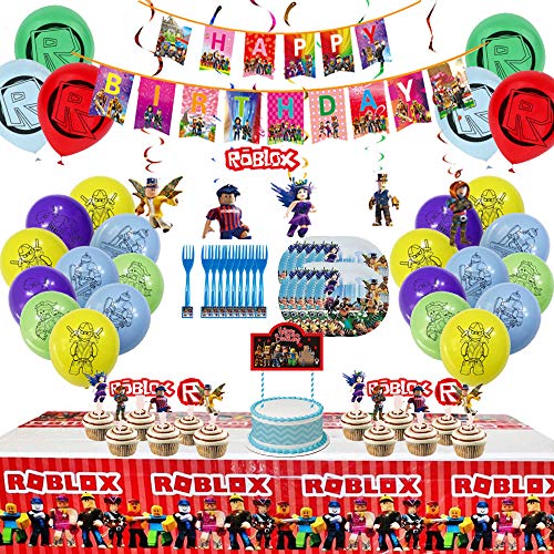 hplusmall VWORK Roblox 생일 파티 용 파티 용품 게임 테마 파티 - 핫트랙스