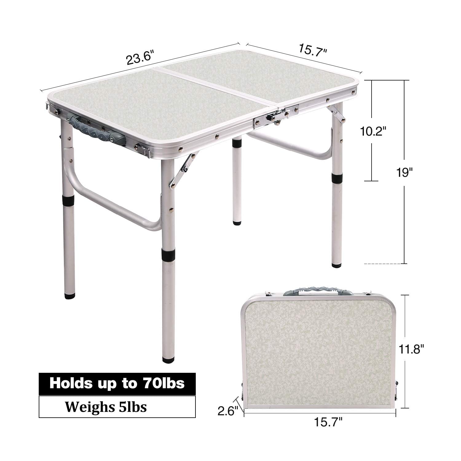 Mua RedSwing Small Folding Table Portable 2 Feet, Small Foldable Table ...