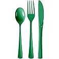 Amazon.com: 150 Pack Green Plastic Cutlery Set, Plastic Silverware ...
