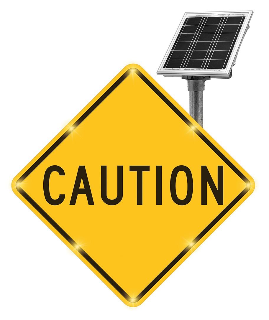 LED Sign, Caution, Aluminum, 30" x 30": Amazon.com: Industrial & Scientific