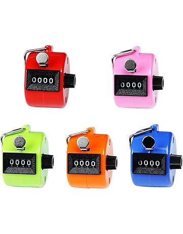 Dosige 4 Digit Hand Tally Counter Mini Color Press Manual Counter Flow ...