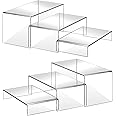 Amazon.com: Luqvzxv 6 Pcs 2 Sets Acrylic Display Riser, 3 Sizes Large ...