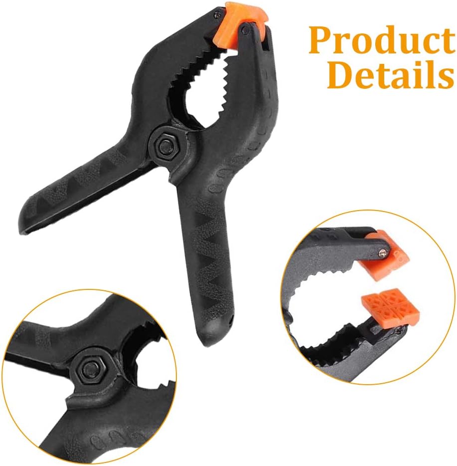 MAIQIU 10Pcs Plastic Spring Clamps, 4.5 Inch Extra Strength Work Clips ...