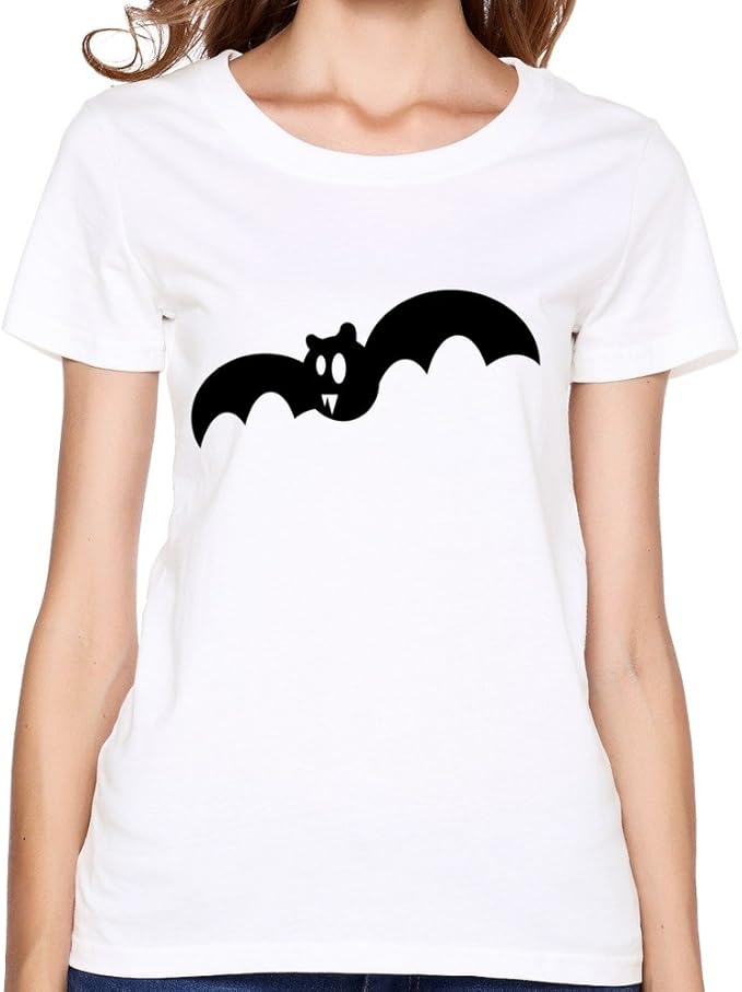 Amazon.com: Design Women's Slim Fit Halloween Bat T-shirts XX-Large ...