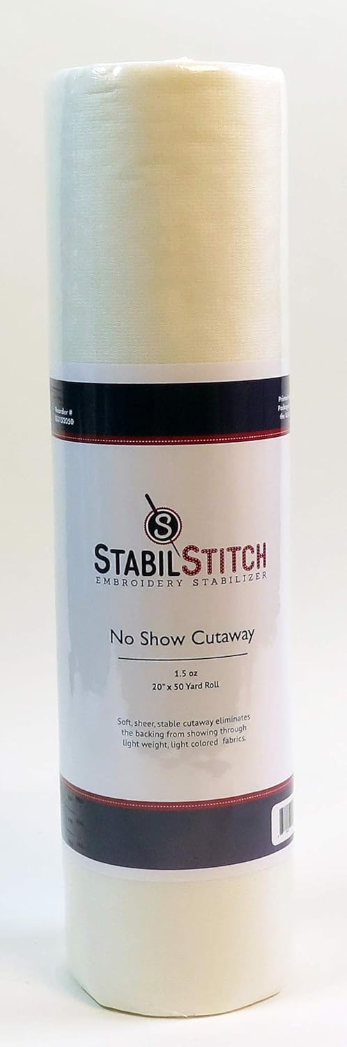 Amazon.com: No Show (1.5 oz.) Cutaway 20" x 50 Yd Roll - Embroidery ...