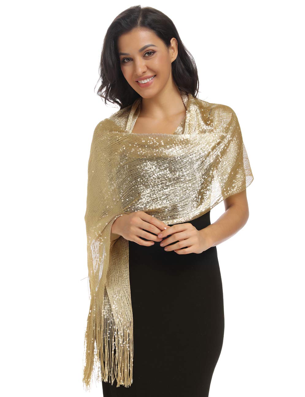 Sale > gold shawls and wraps for evening dresses > in stock