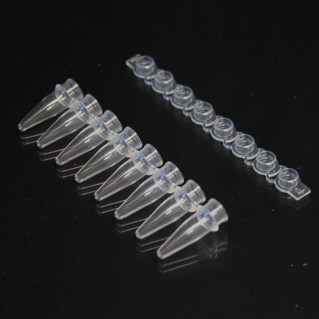 0.2ml qPCR 8-Strip Clear Tubes (with Optical Caps), 120 Strips/Box ...