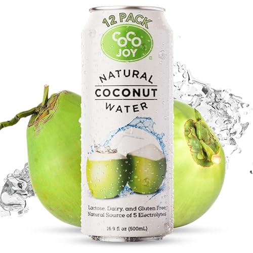 CoCo Joy Natural Coconut Water, Low-Calorie, High-Calcium, Nutrient ...