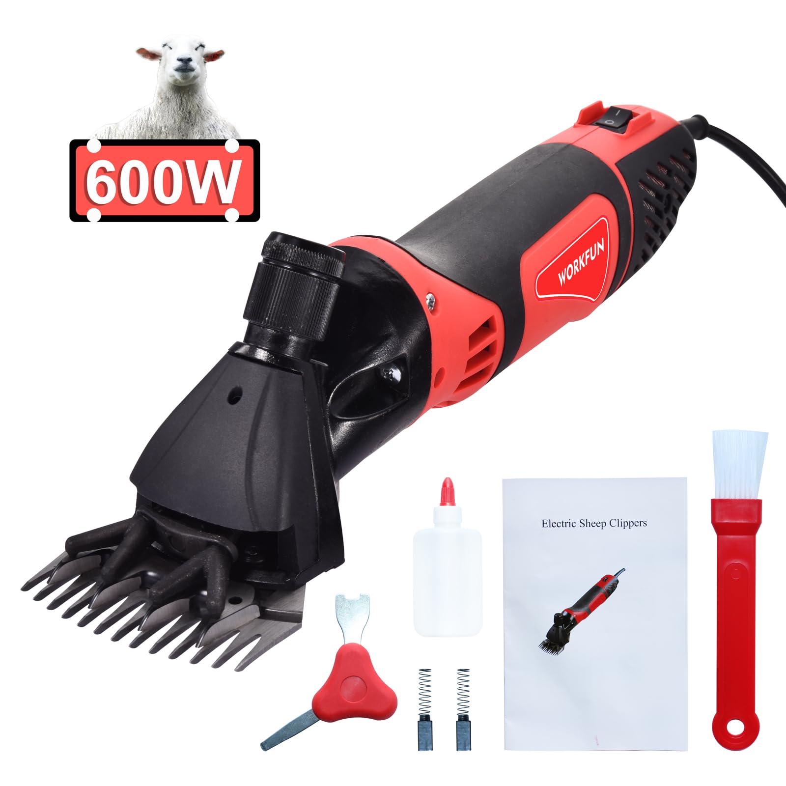 Mua WORKFUN Professional 600W Electric Sheep Shears, 6 Speeds Sheep ...