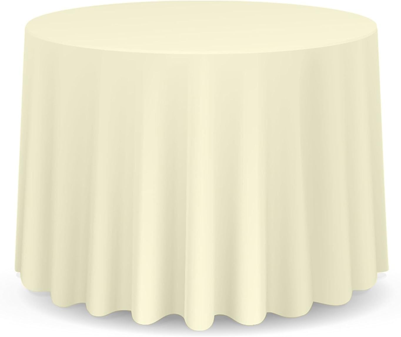 Ivory Round Cotton Polyester Tablecloth Cover for Wedding, Dining and ...
