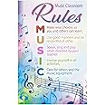 Amazon.com: Music Classroom Rules Poster Music Teacher Classroom ...