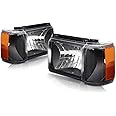 Amazon.com: PM PERFORMOTOR Black Housing/Amber Corner Factory Style Headlights Compatible with ...