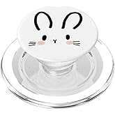 Amazon.com: Cute & Simple Bunny Rabbit Face Graphic PopSockets PopGrip ...