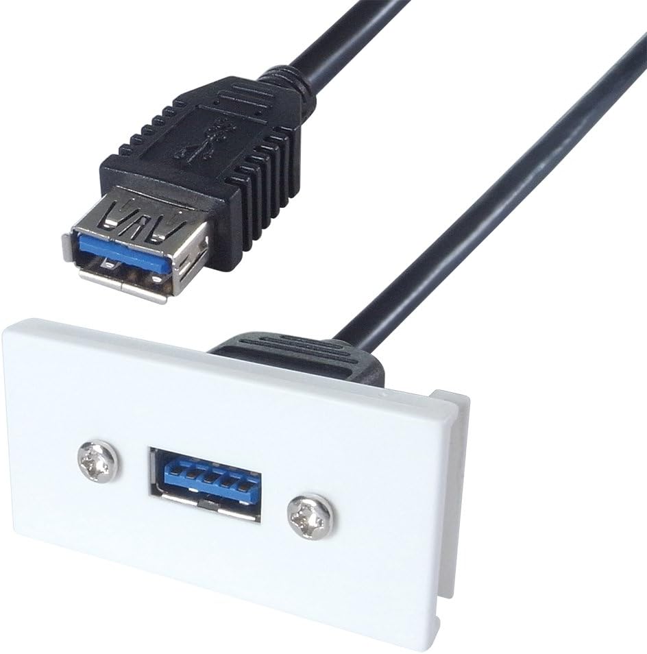 USB 3.0 Euro AV Module for Faceplate. 25mm x 50mm. USB 3.0 Type A ...