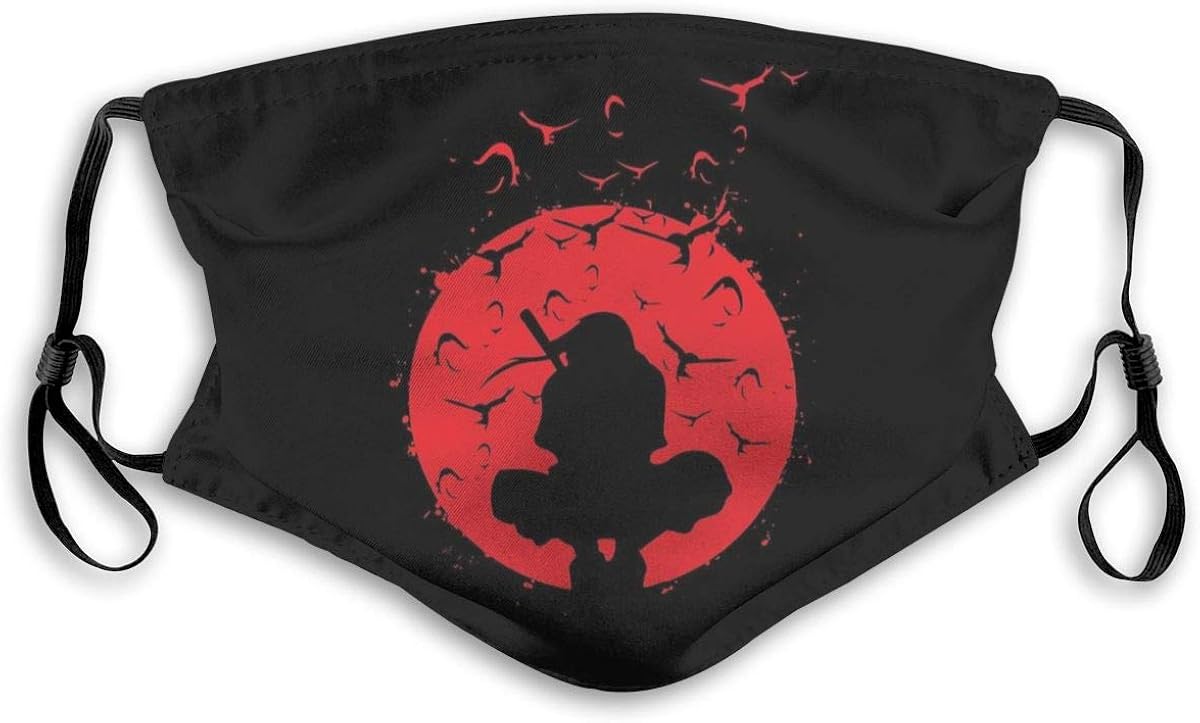 Masks-Itachi Uchiha Reusable Adjustable Dust-Proof Small Black: Amazon ...