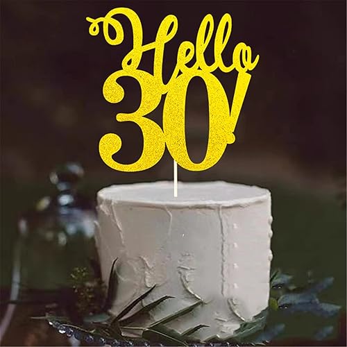Hello 30 Cake Topper