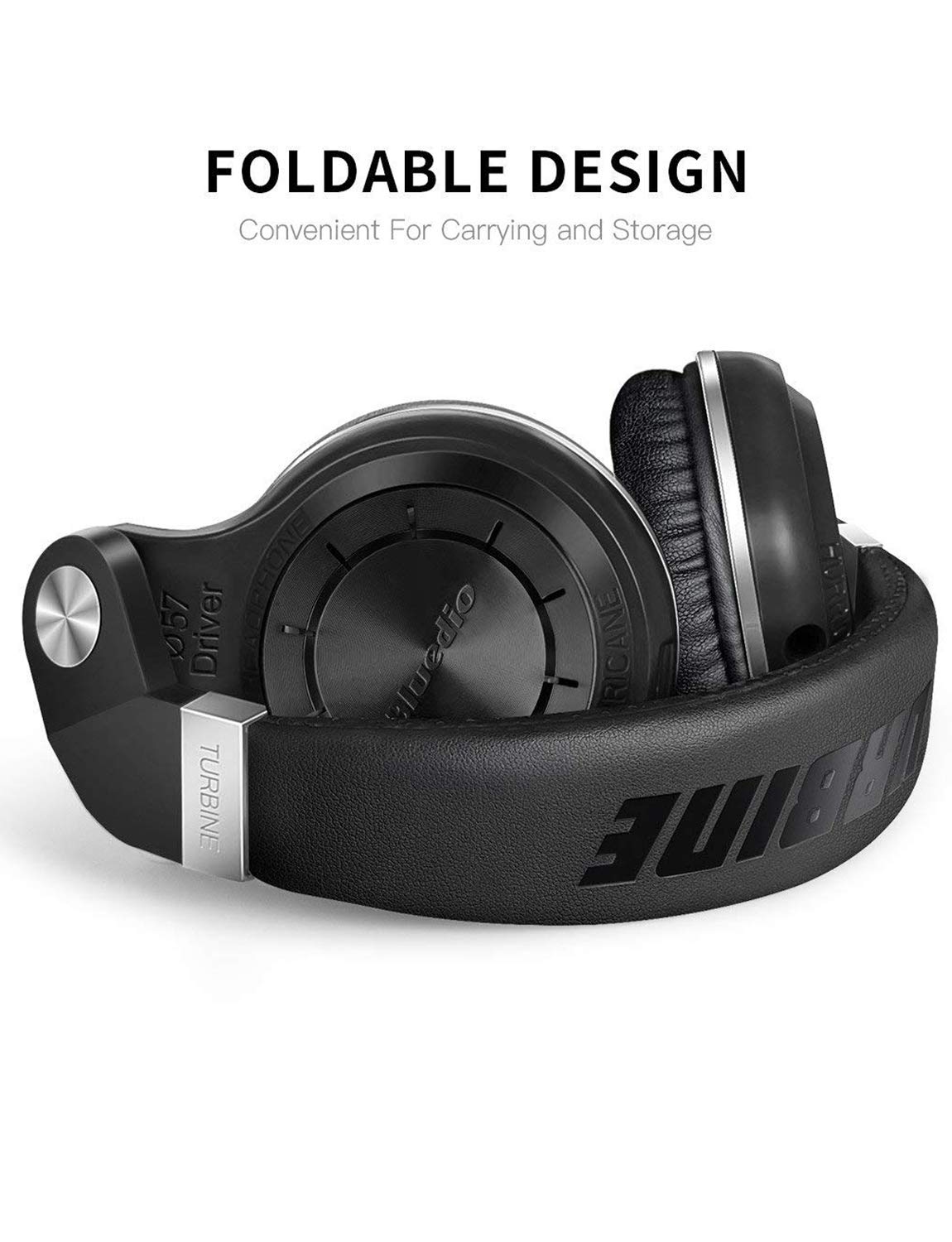 Bluedio Turbine T2s Wireless Bluetooth Headphones with Mic, 57mm ...