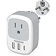 Amazon.com: Type E F Plug Adapter USB C, TESSAN Germany France Power ...