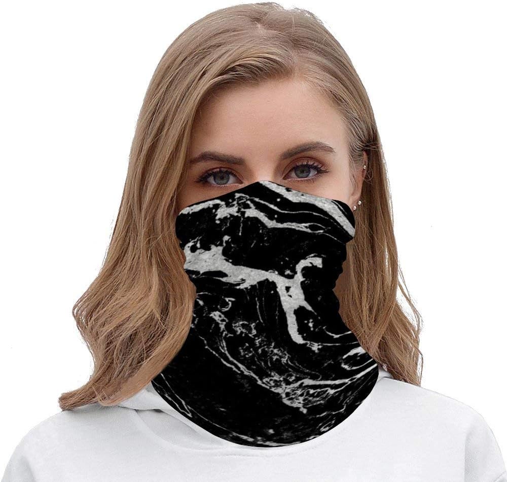 Moderna máscara de cuello con patrón de mármol negro plateado para el ...