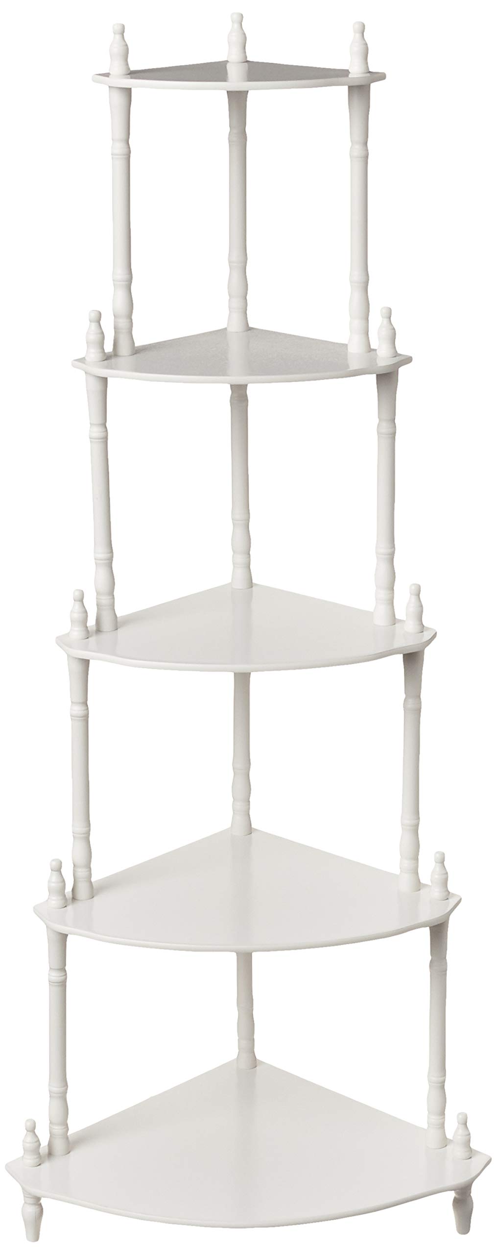 Frenchi Home Furnishing 5-Tier Corner Stand, White