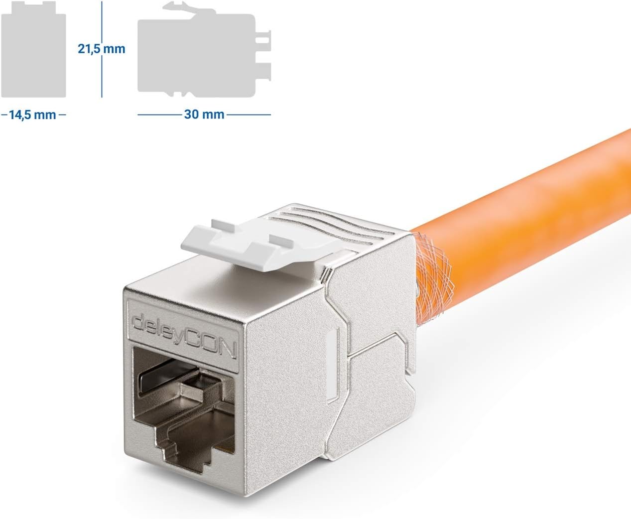 deleyCON 4x CAT6a MINI Keystone Jack Module Patch Cable Network Cable ...