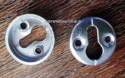 2x Keyhole hanger Round METAL recessed insert plates/hangers KD picture ...