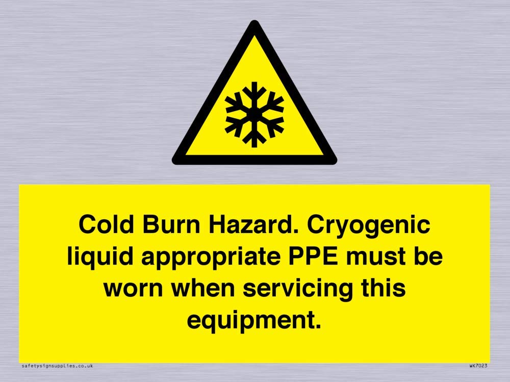 Cold Burn Hazard. Cryogenic liquid appropriate PPE must be worn when ...