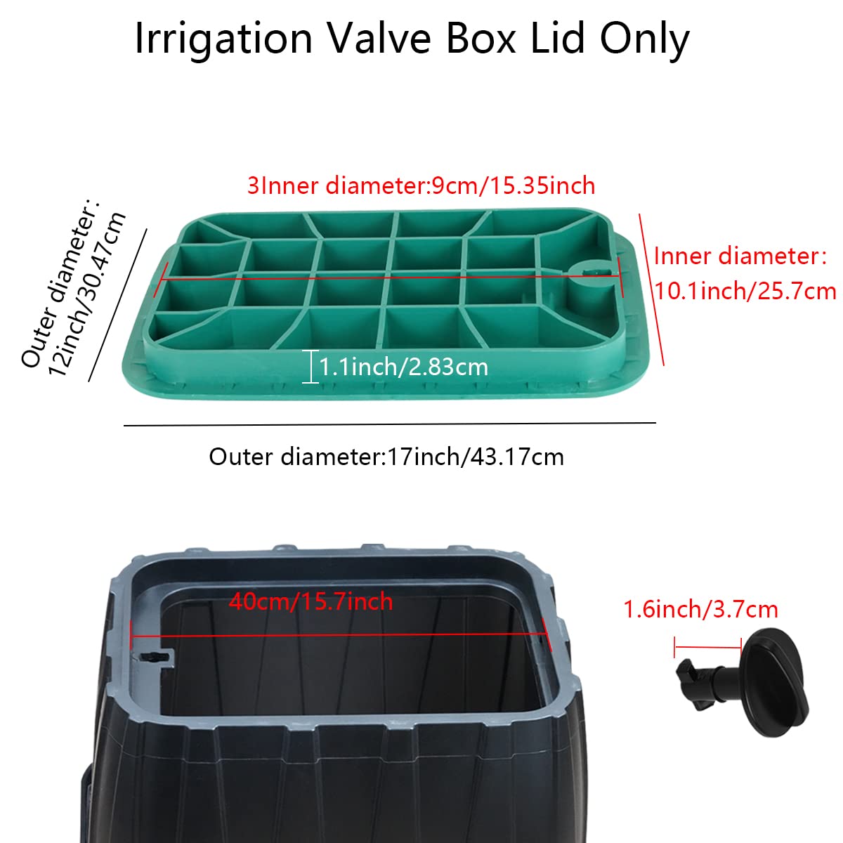 12x17 Valve Box Cover Lid Sprinkler Valve Box Lid Replacement ...