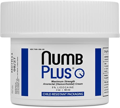 Numbskin NumbPlus Topical Anesthetic Maximum Strength Anorectal Numbing ...