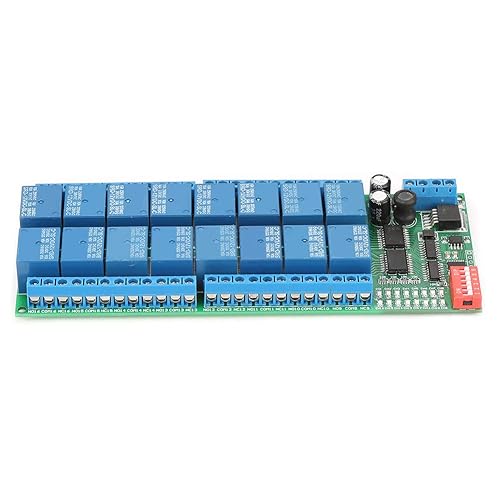 DC 12V Relay Module 16 Channel MODBUS RTU RS485 Relay Module Board PLC Controller Serial Port ...
