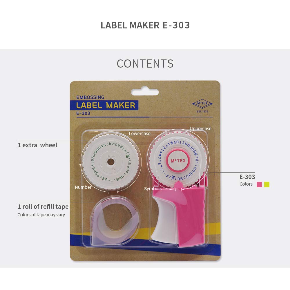 Label Writer E-303 Lime MoTEX Embossing Label Maker tillescenter Label ...